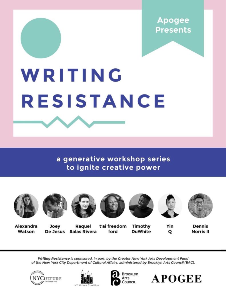 Writing Resistance Returns! - NY Writers